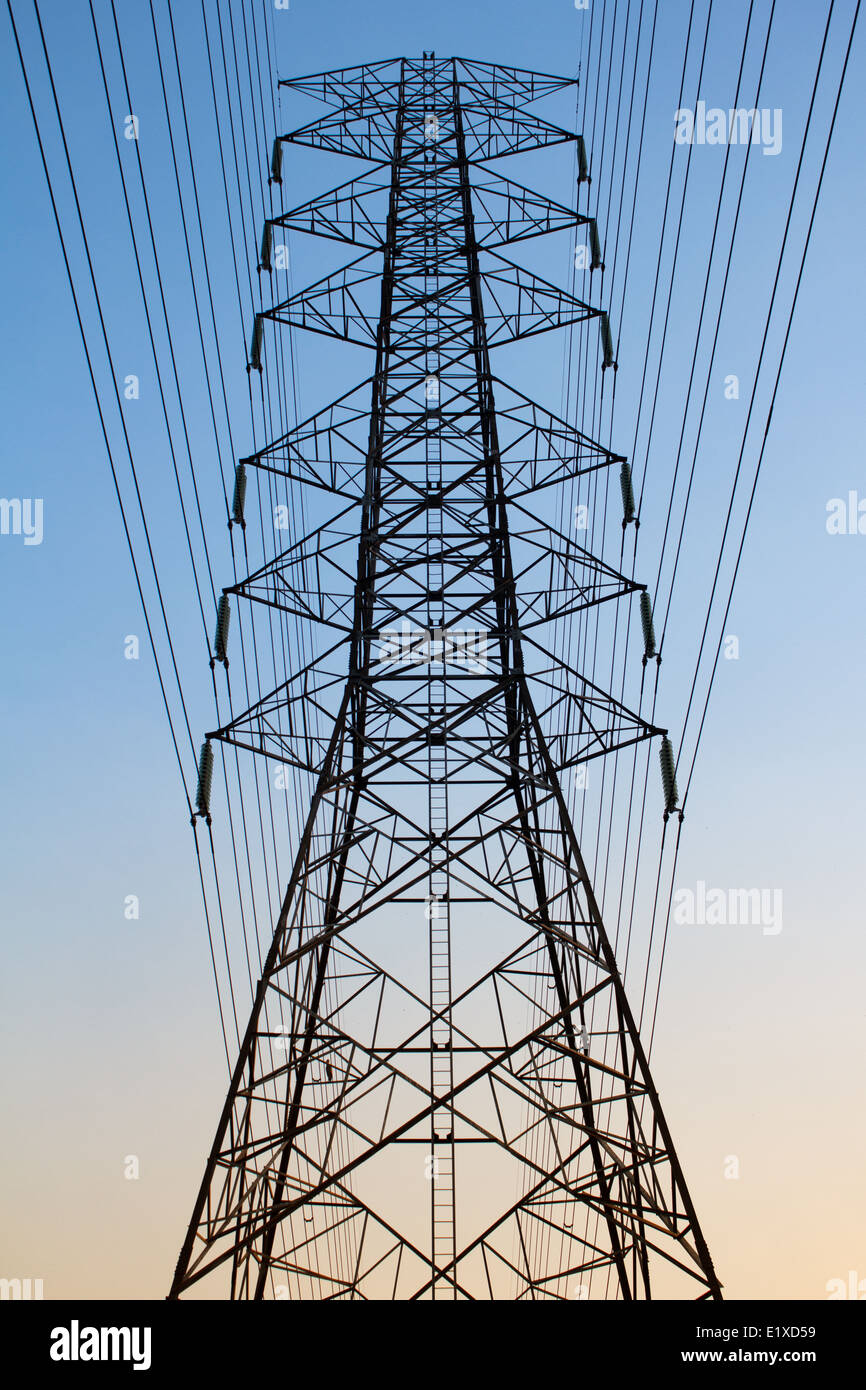 electricity power line Stock Photo - Alamy