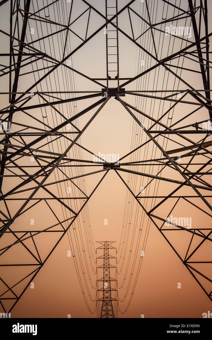 electricity power line Stock Photo - Alamy