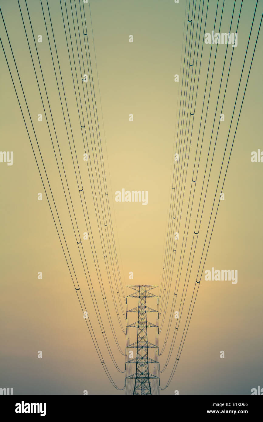 electricity power line Stock Photo - Alamy