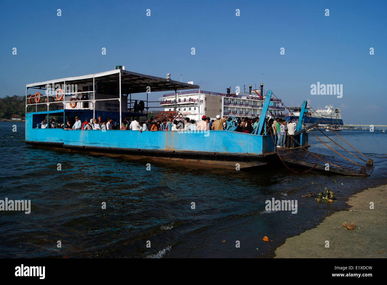 Ferry Boat Inland Water Navigation at Panaji City Goa India Stock Photo ...