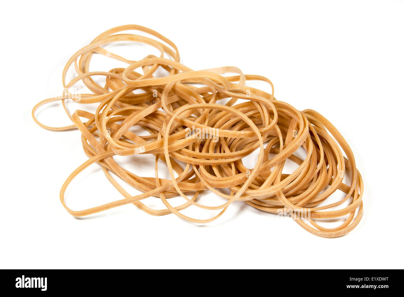beige elastic bands stacked in a pile Stock Photo - Alamy
