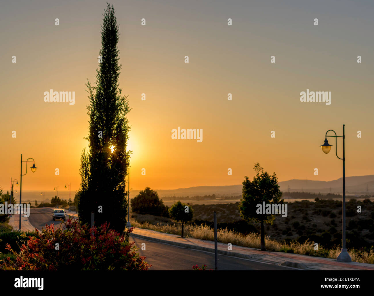 Sunset street hi-res stock photography and images - Alamy