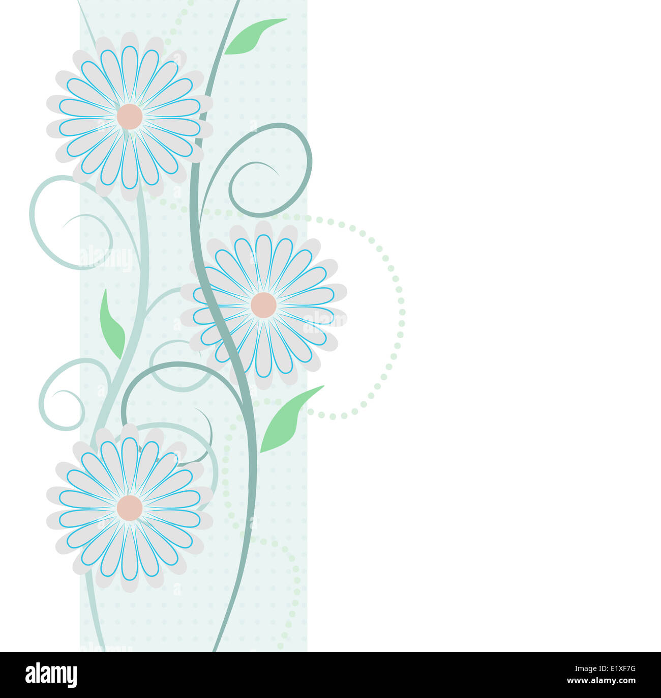 flowers with blue background made in 2d software Stock Photo - Alamy