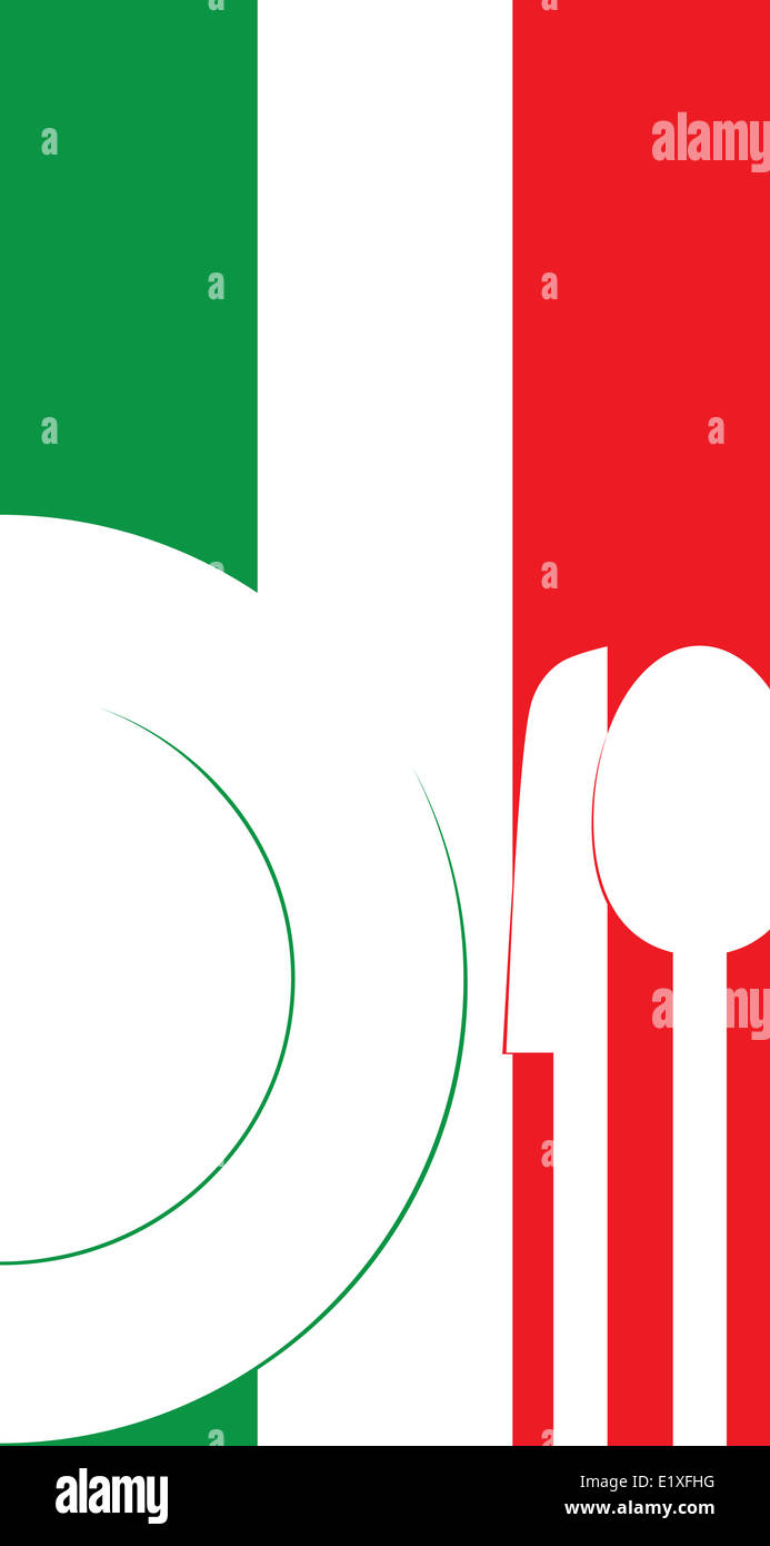 Italian restaurant menu card template illustration Stock Photo - Alamy