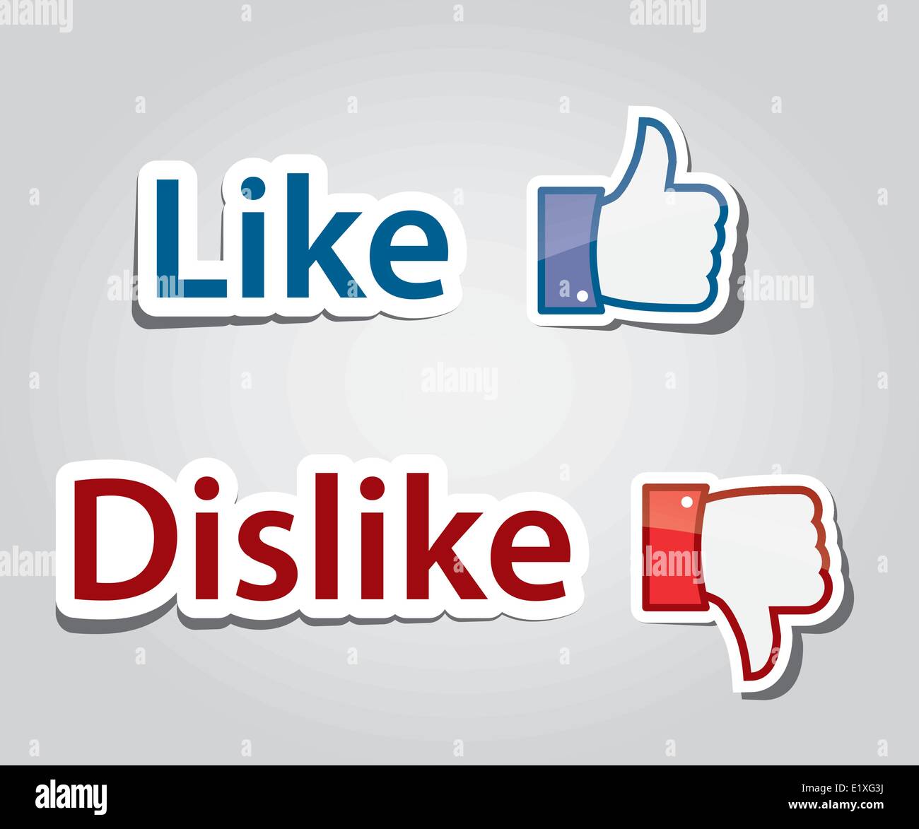 Social media concept like and dislike thumb vector EPS10 Stock Vector ...