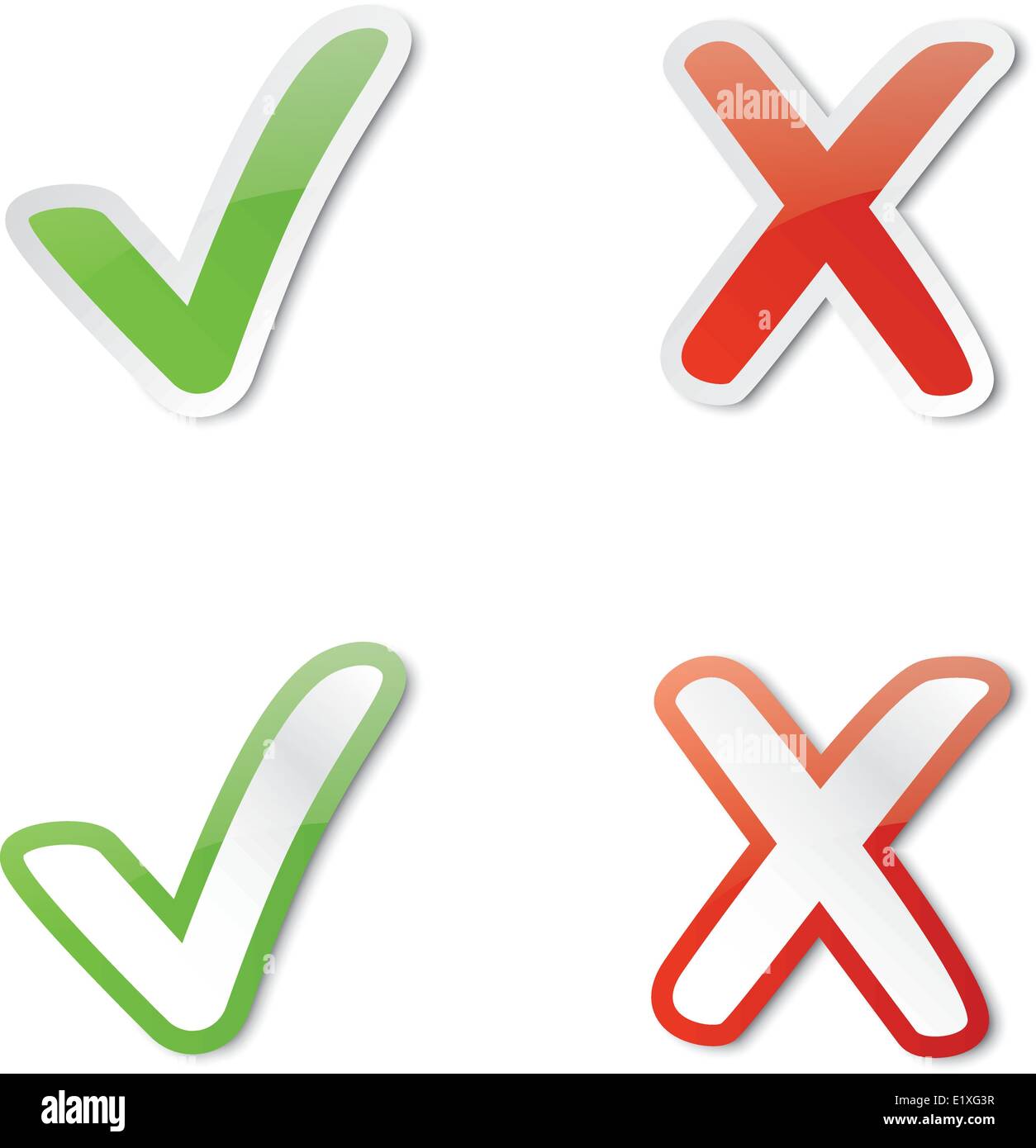 Right and wrong marks vector EPS10 Stock Vector Image & Art - Alamy