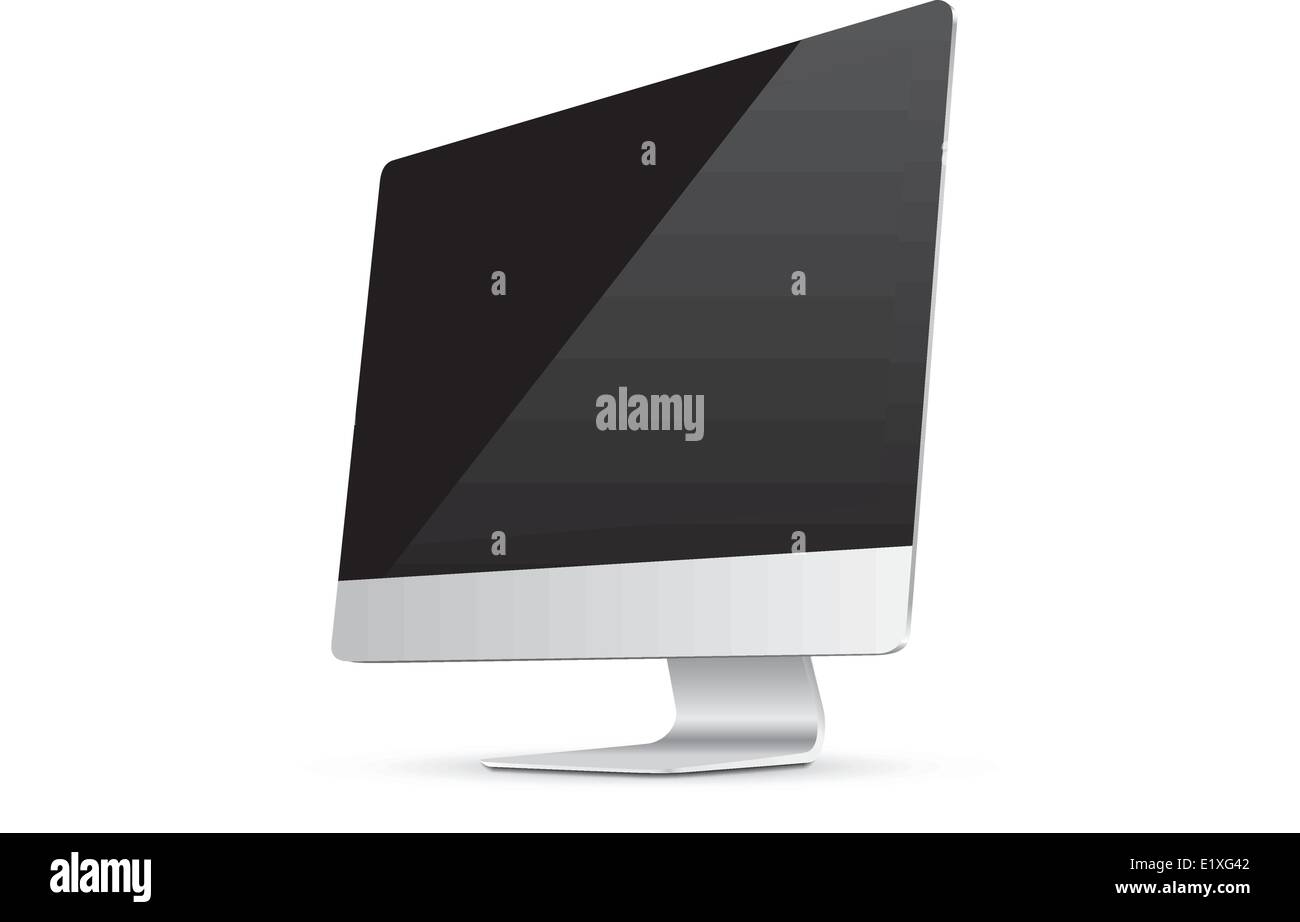 Computer with black screen vector EPS10 Stock Vector Image & Art - Alamy