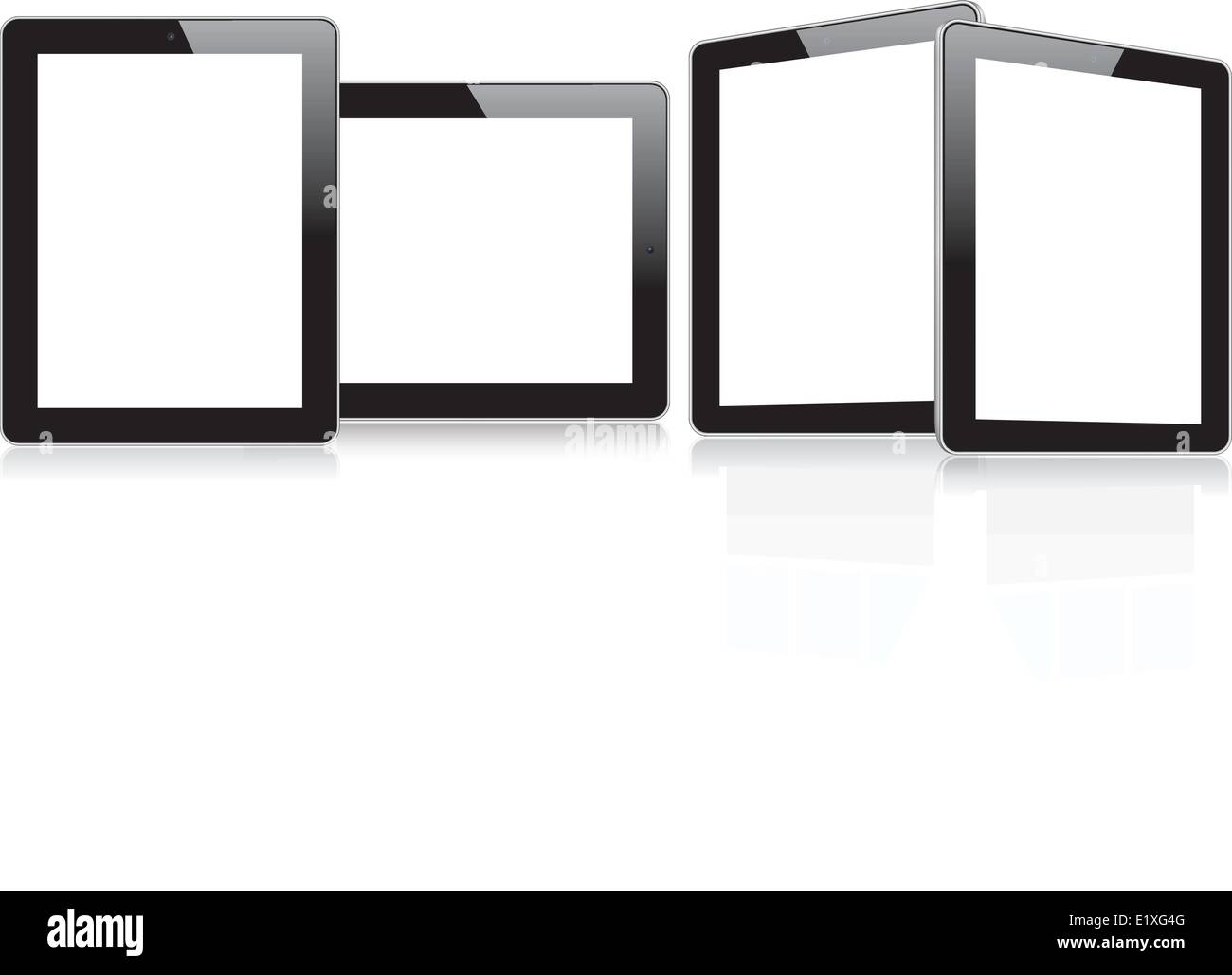 Empty tablets with multiple views eps10 vector Stock Vector Image & Art ...