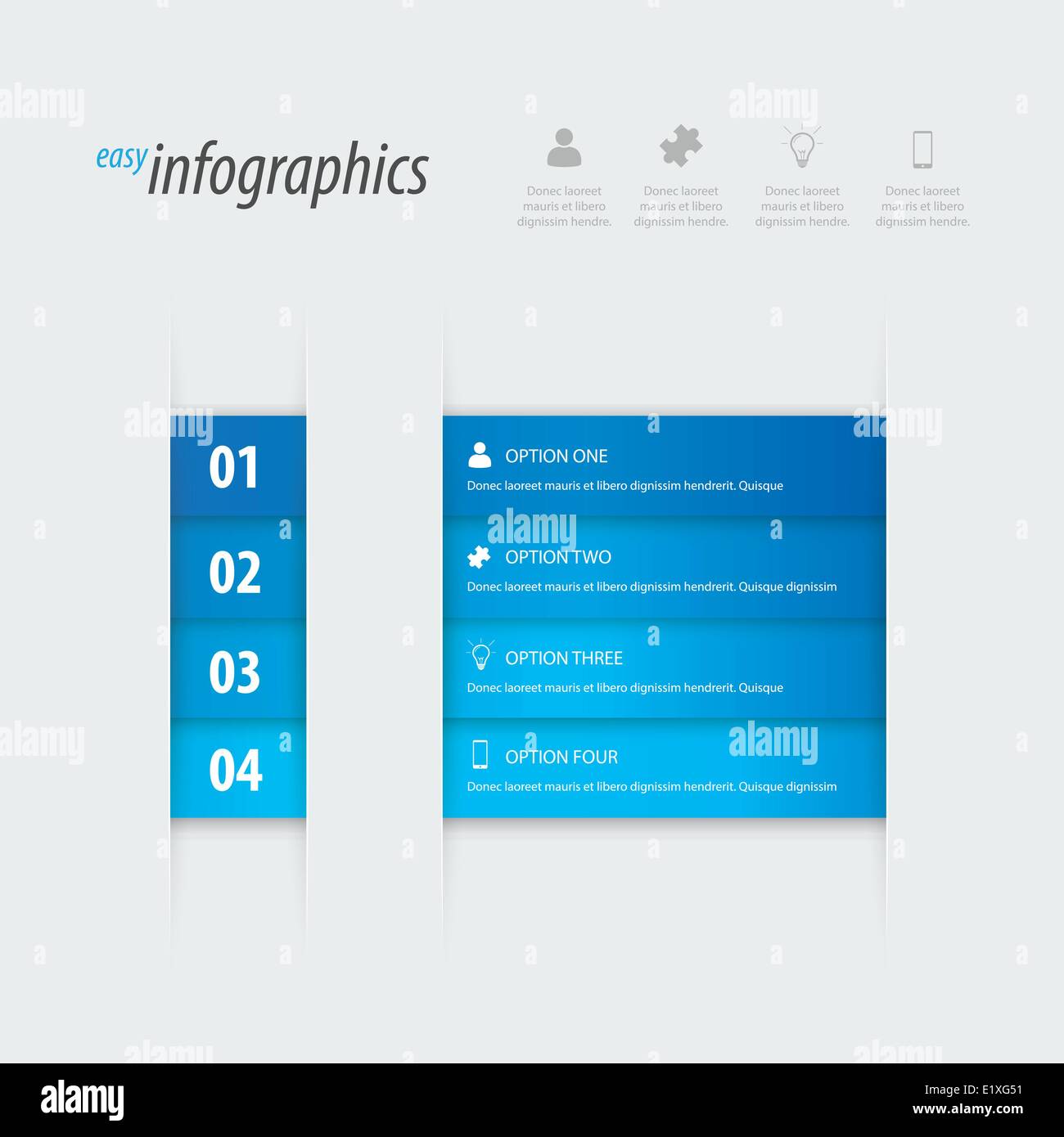 Modern easy infographics vector. You can place your own text Stock ...