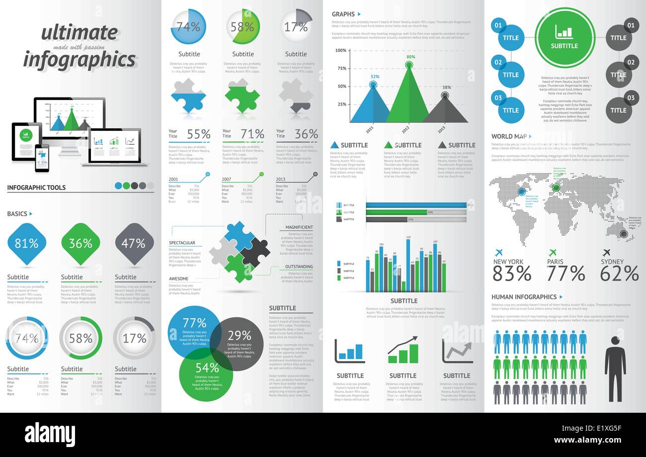 Modern infographic set with electronic devices. Vector eps10 Stock ...