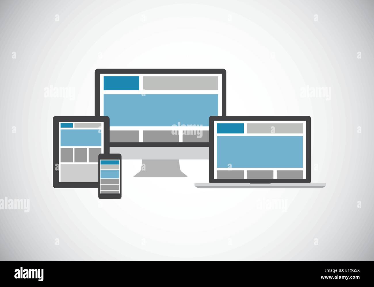 Fully responsive web design icons vector Stock Vector Image & Art - Alamy