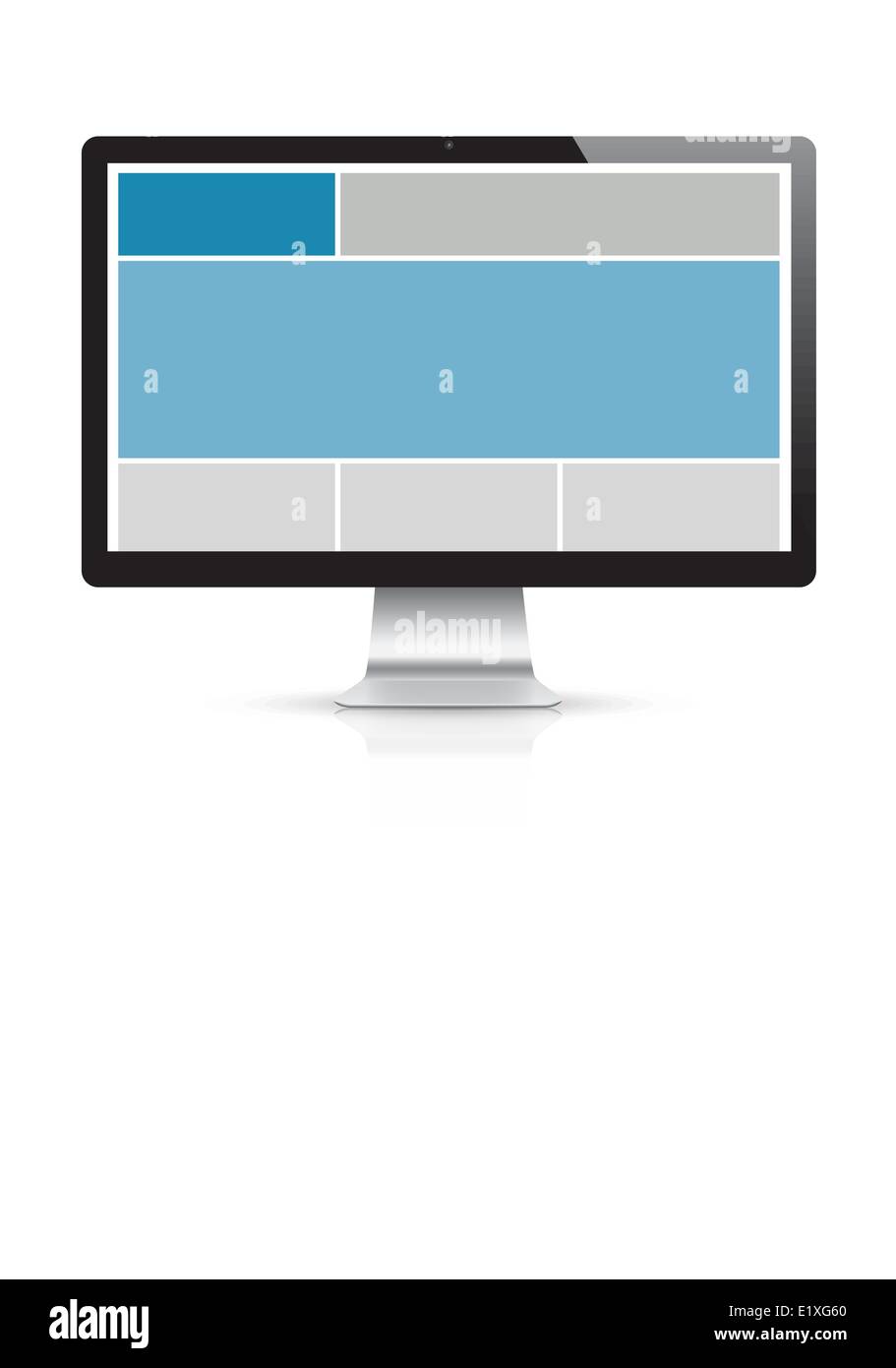 Highly detailed responsive grid computer display vector Stock Vector ...