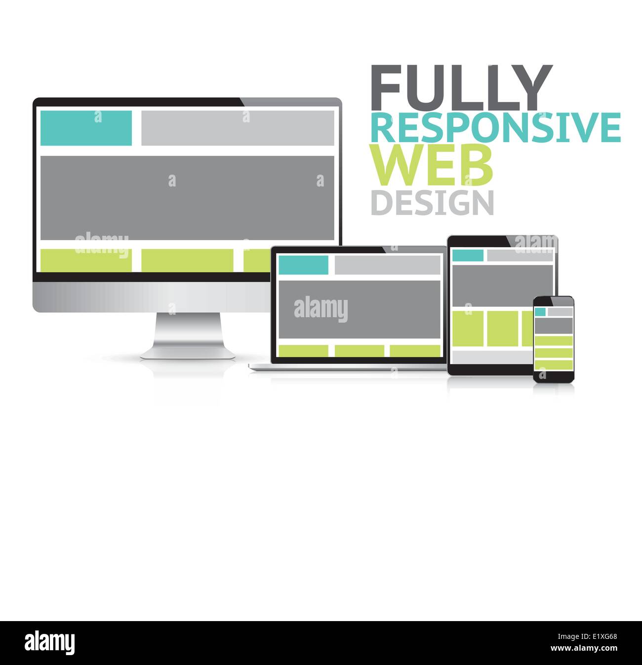 fully responsive web design concept, electronic devices vector Stock ... fully responsive web design concept, electronic devices vector Stock ...