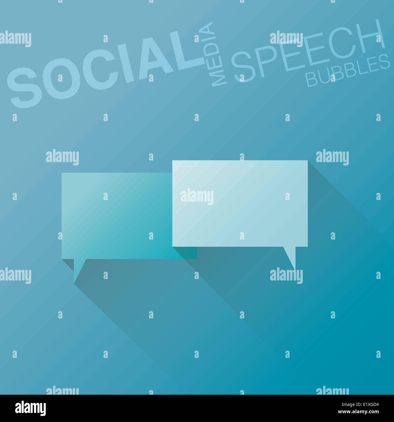 Minimal flat social media speech bubbles with shadow vector Stock ...