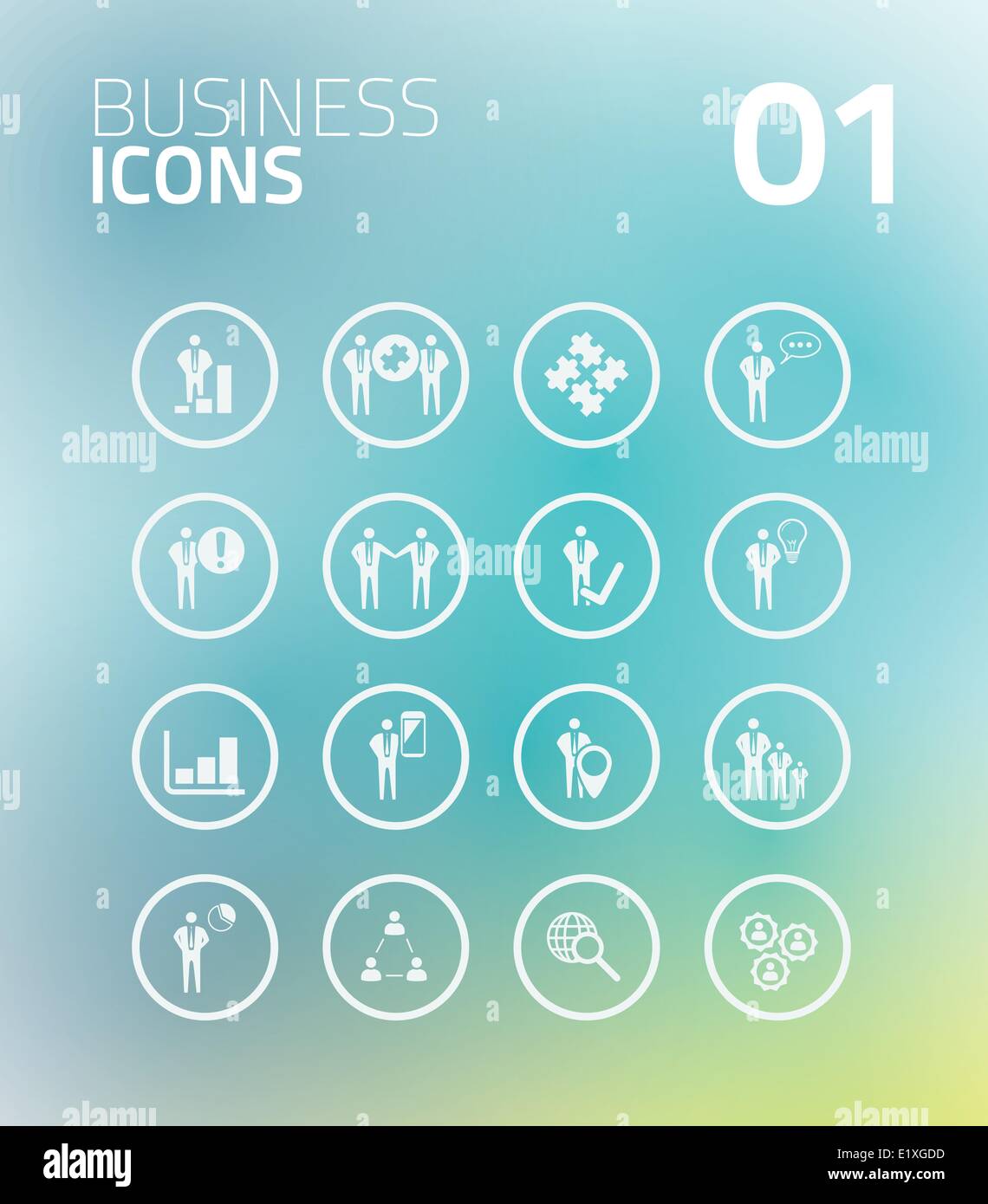 Circle business icon with fresh background Stock Vector Image & Art - Alamy