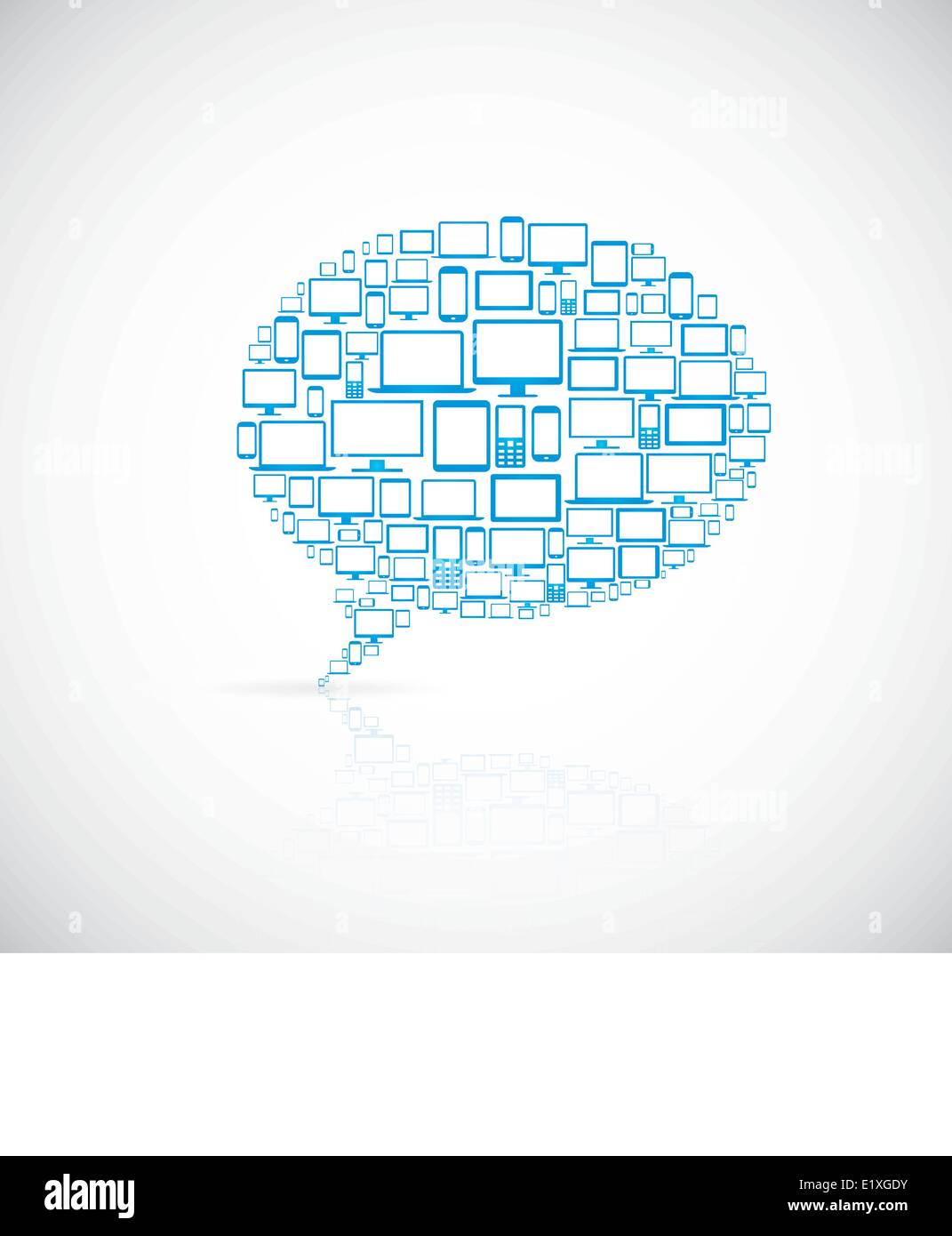 Speech bubble of modern computer icons Stock Vector Image & Art - Alamy
