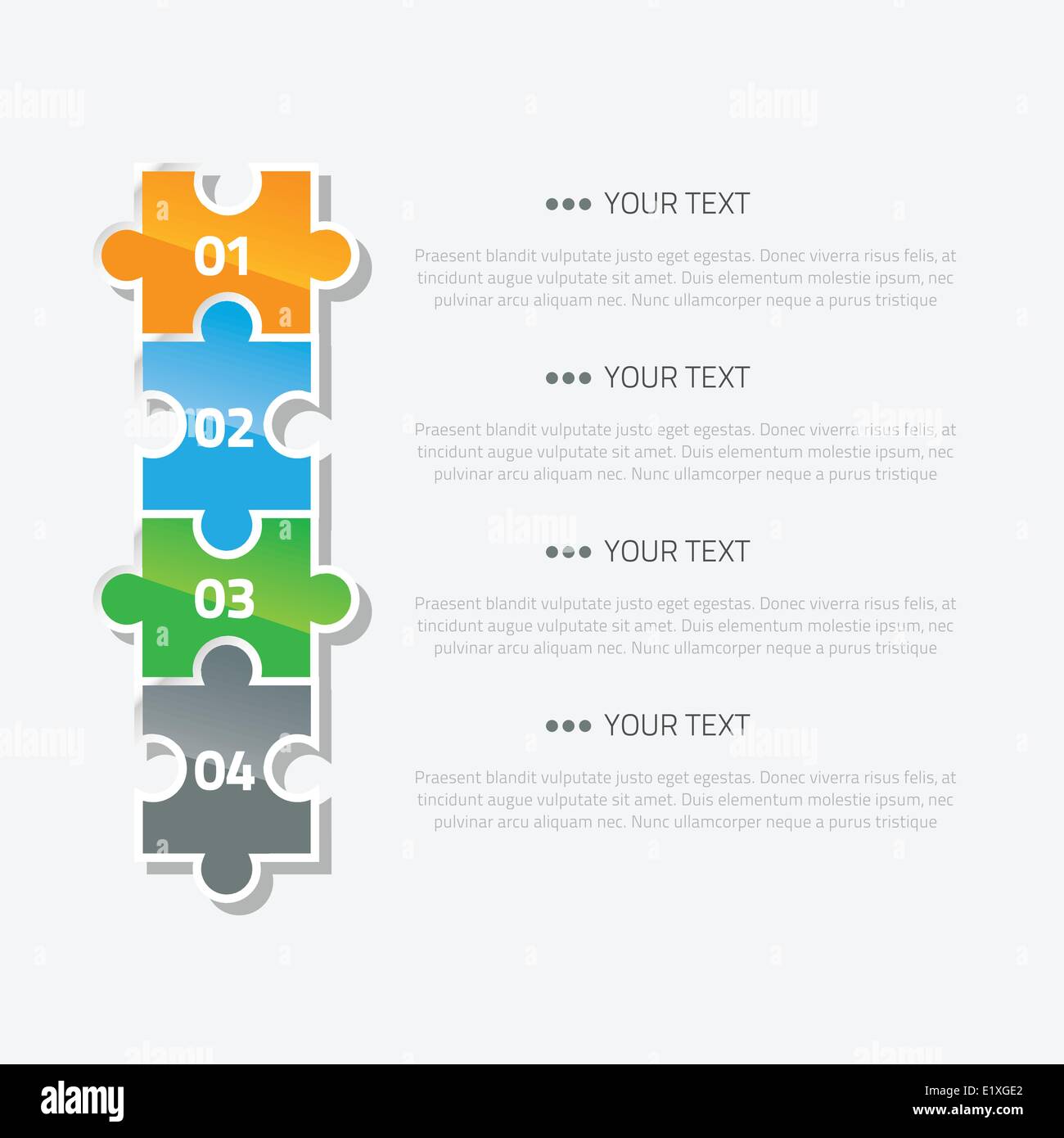 Puzzle piece infographic option and text area vector Stock Vector Image ...
