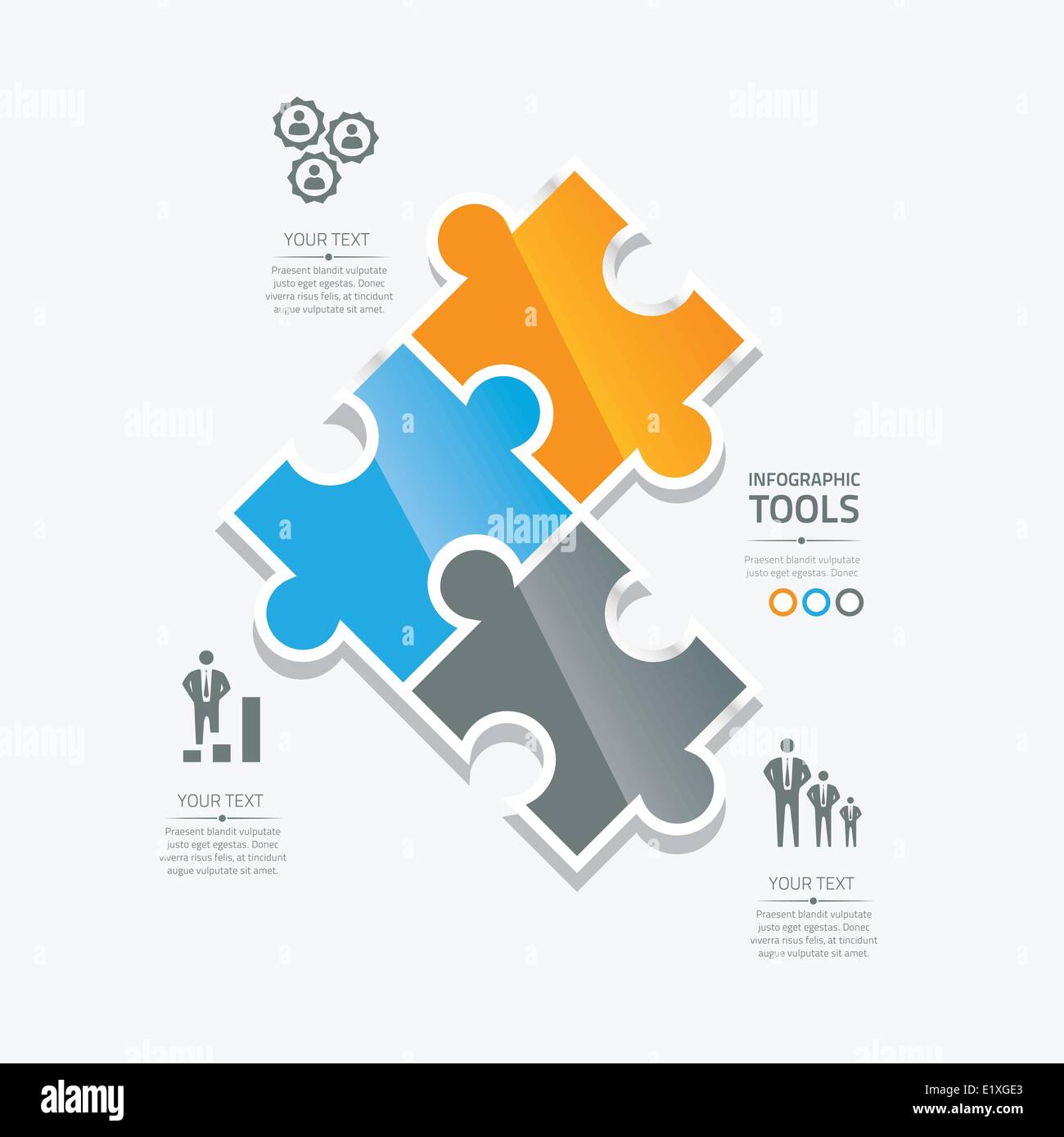 Puzzle piece infographic option and text area vector Stock Vector Image ...