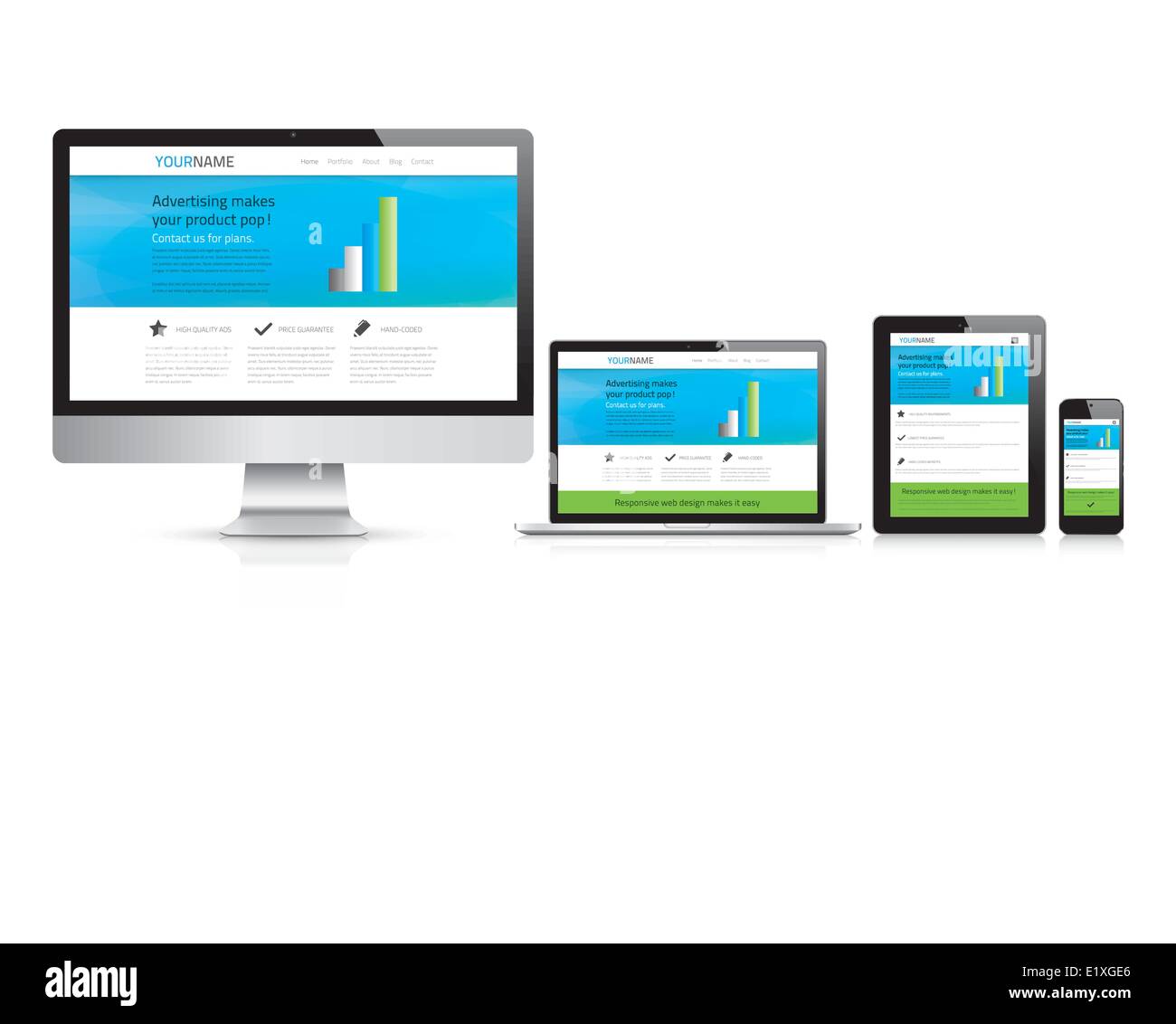 Modern responsive web design concept Stock Vector Image & Art - Alamy