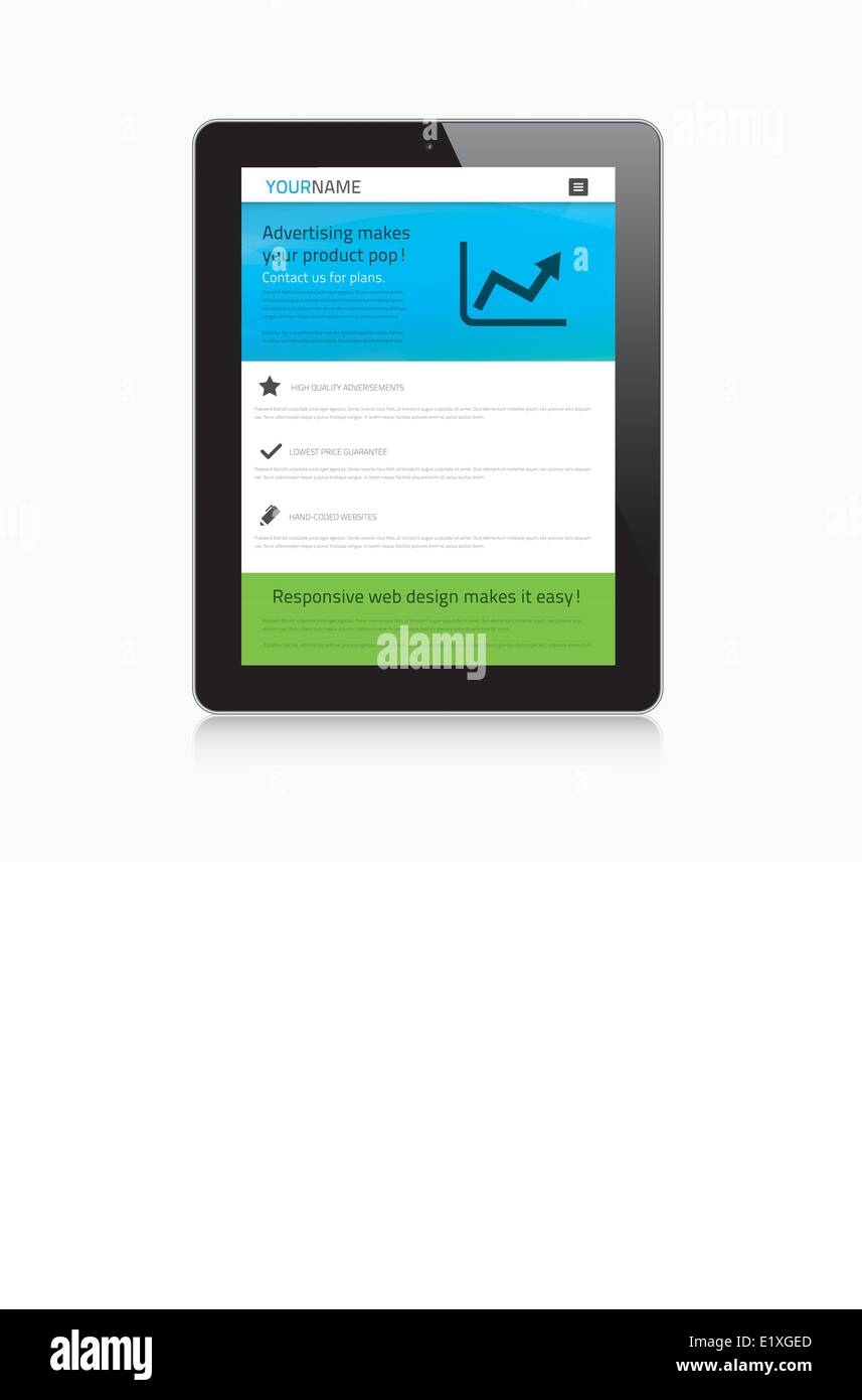 Responsive web design in modern tablet Stock Vector Image & Art - Alamy