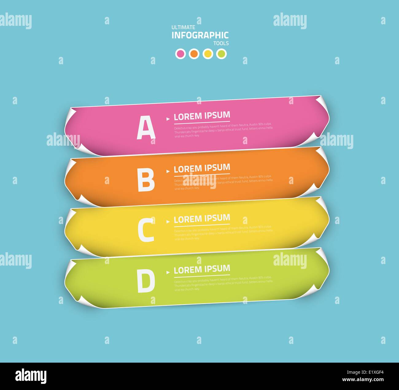 Cute infographic sticker banner options vector Stock Vector Image & Art ...