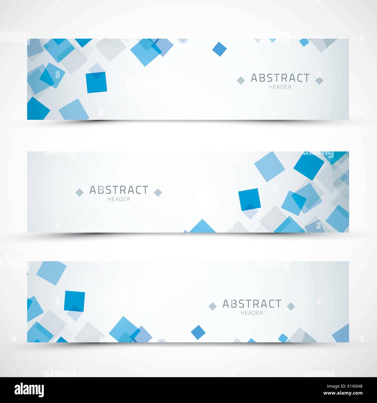 Three blue business abstract banner headers vector eps10 Stock Vector ...