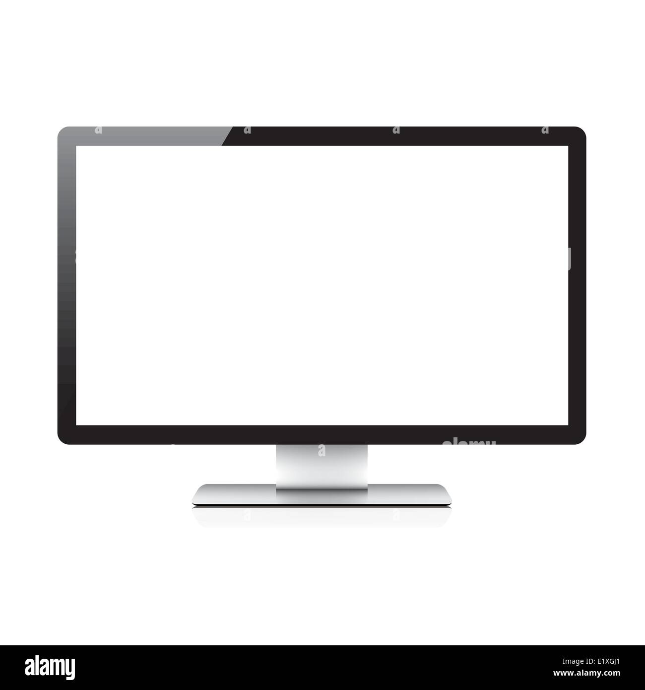 Modern responsive desktop computer vector - isolated on white Stock ...