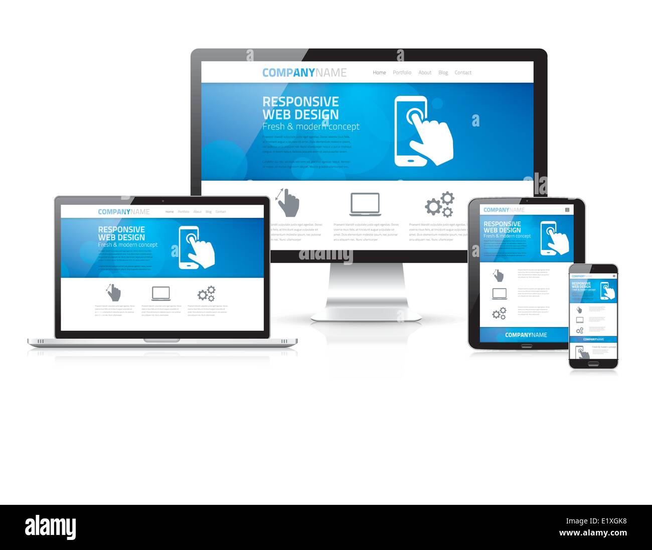 Scalable and flexible responsive web design concept vector EPS10 Stock Vector Image & Art - Alamy