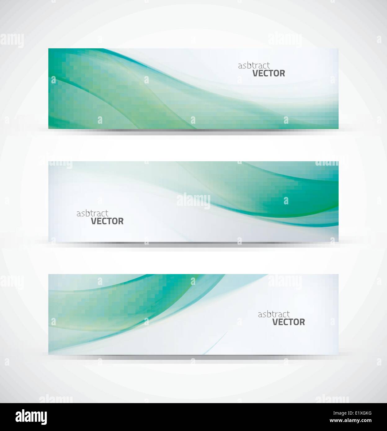Three abstract green ecology header backgrounds vector Stock Vector ...