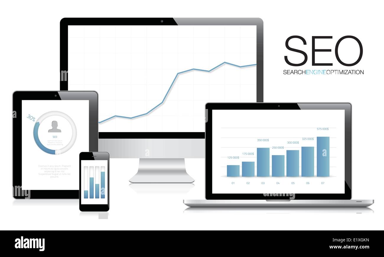 Research concept tablet icons Cut Out Stock Images & Pictures - Alamy