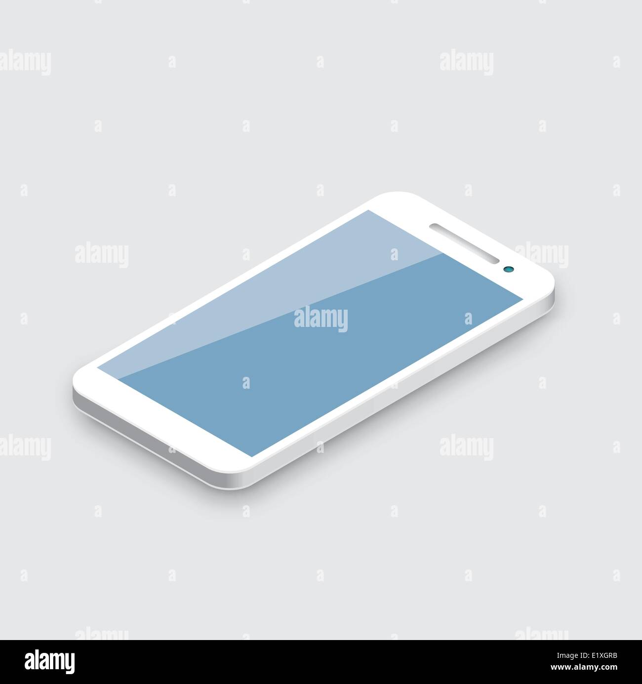 Mobile phone isolated. Realistic white 3d smartphone vector Stock ...