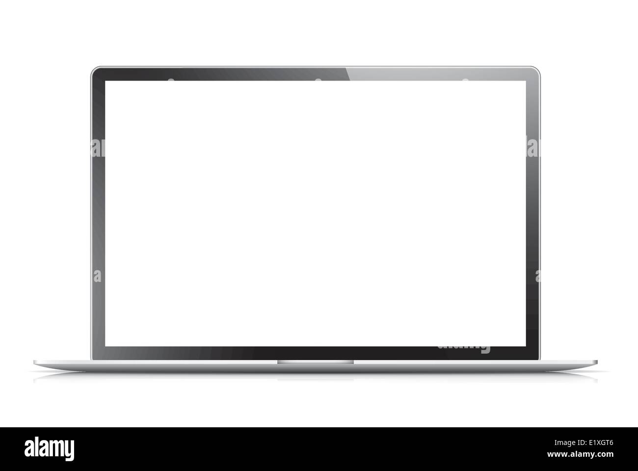 Isolated modern laptop with empty screen vector Stock Vector Image ...