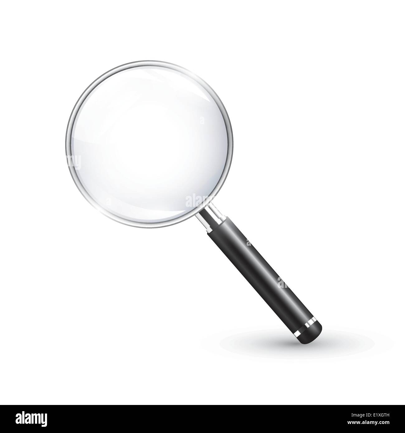 Magnifying glass realistic detailed vector icon Stock Vector Image ...