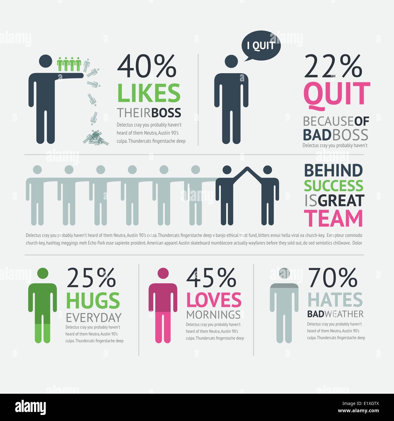 Set of inspirational human infographic vector elements Stock Vector ...