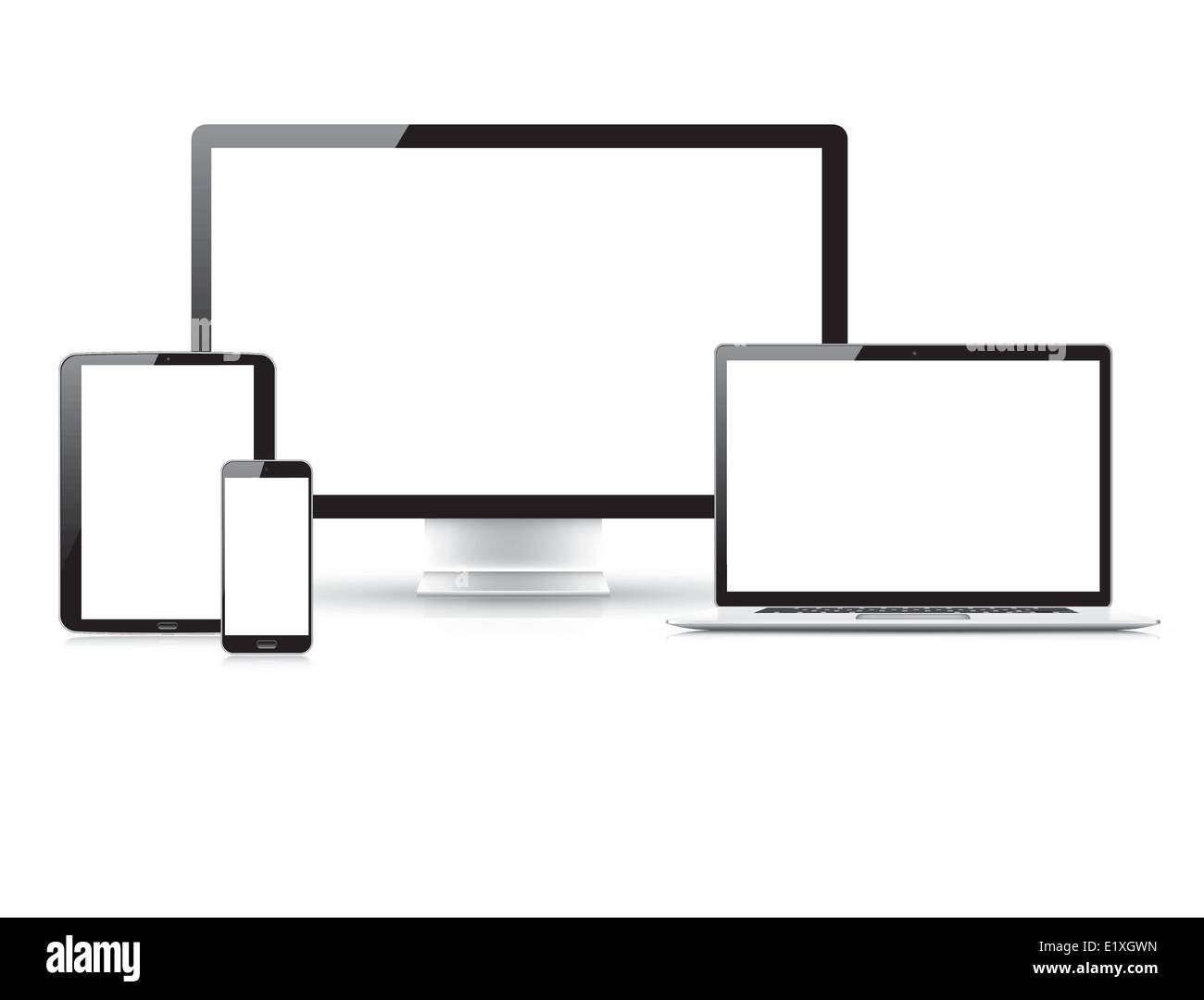 High quality electronic devices vector collection Stock Vector Image ...