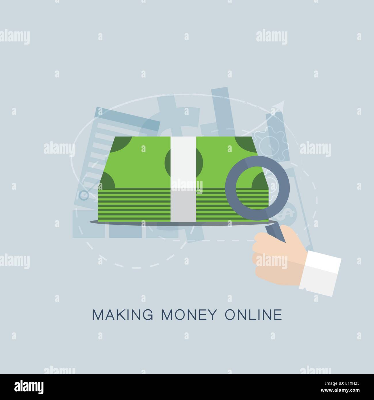 Making money concept illustration Stock Vector Images - Alamy