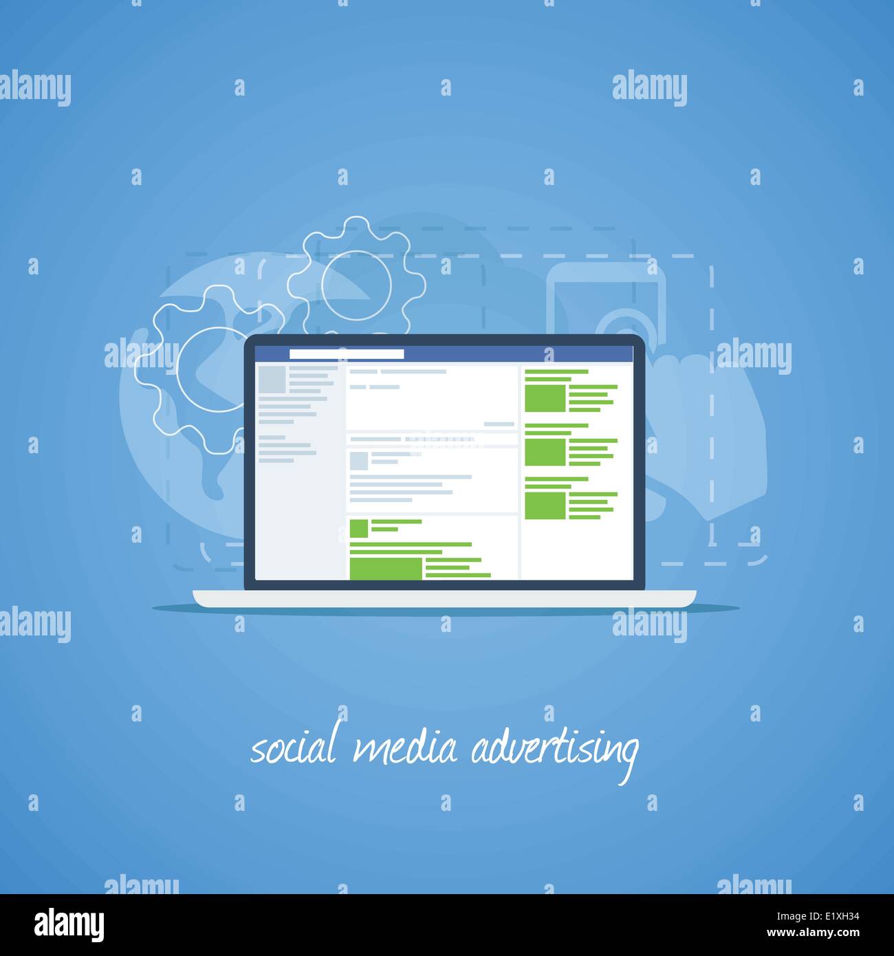 Social media advertising vector illustration for web Stock Vector Image ...
