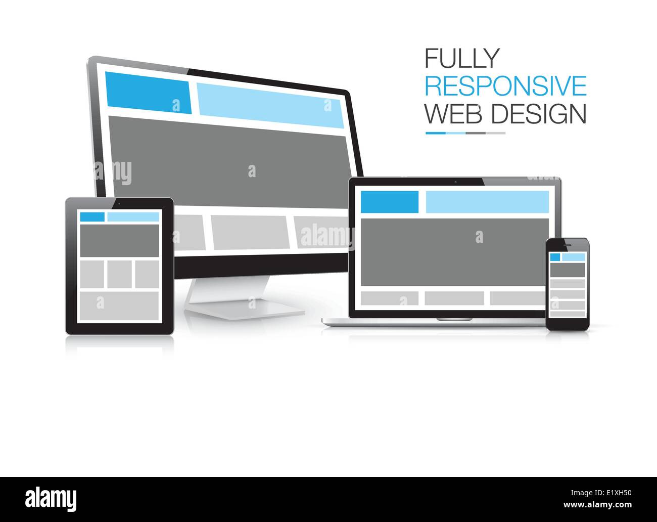 Fully responsive web design electronic devices vector Stock Vector Image & Art - Alamy