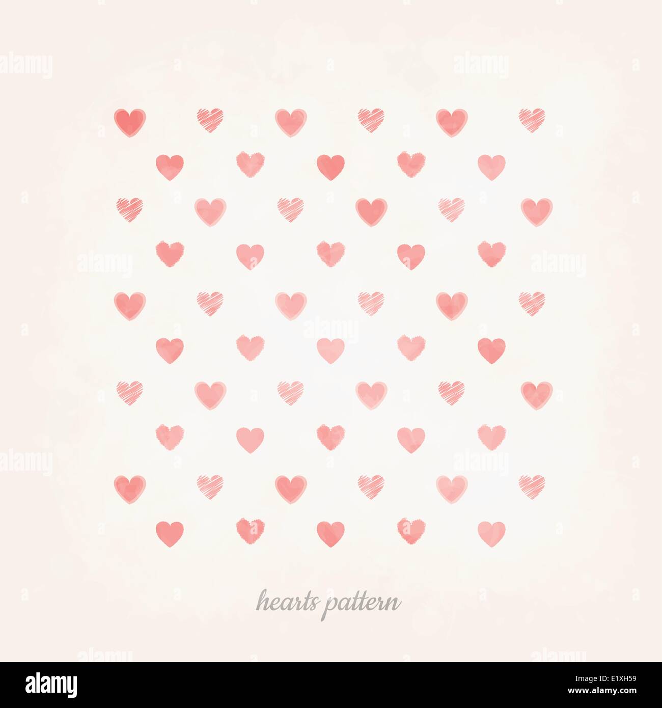 Stylish modern art heart pattern background vector illustration Stock ...