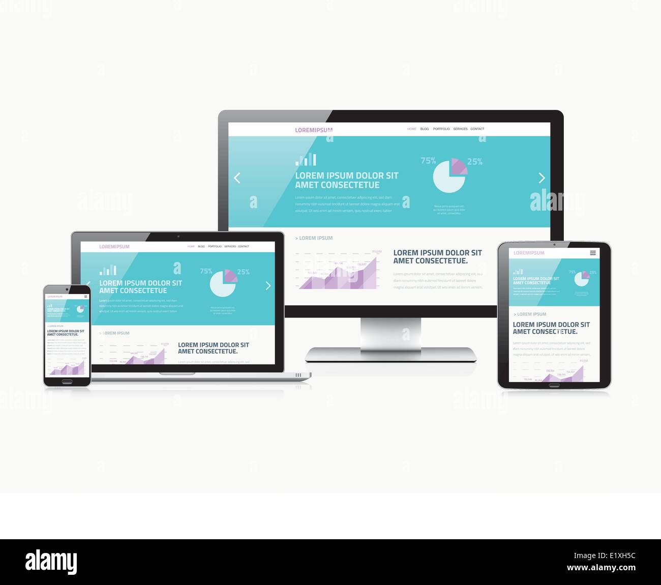 Scalable responsive web design modern electronic vector devices Stock ... Scalable responsive web design modern electronic vector devices Stock ...