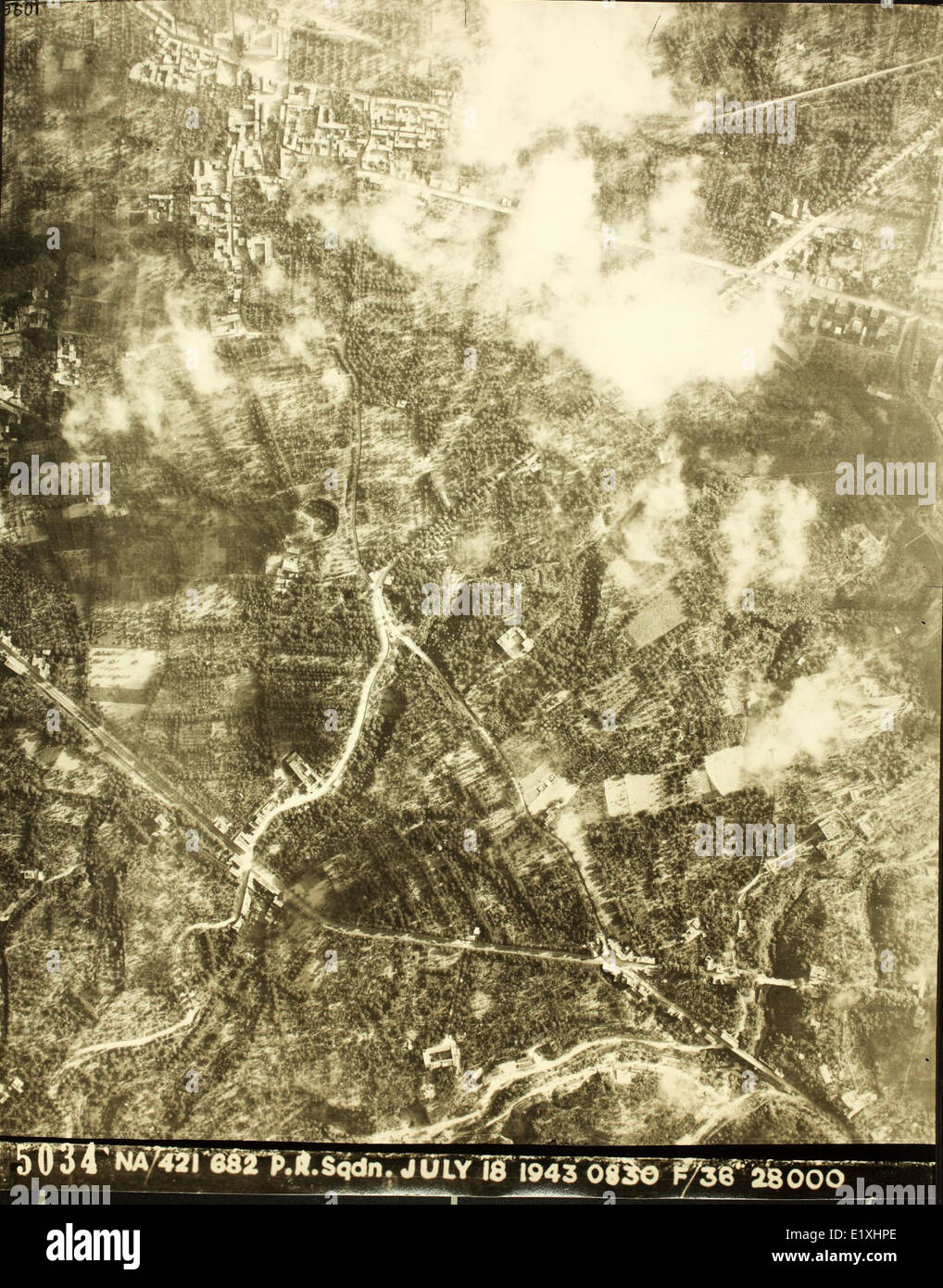 This aerial reconnaissance photograph, taken between 1941 and 1945 ...