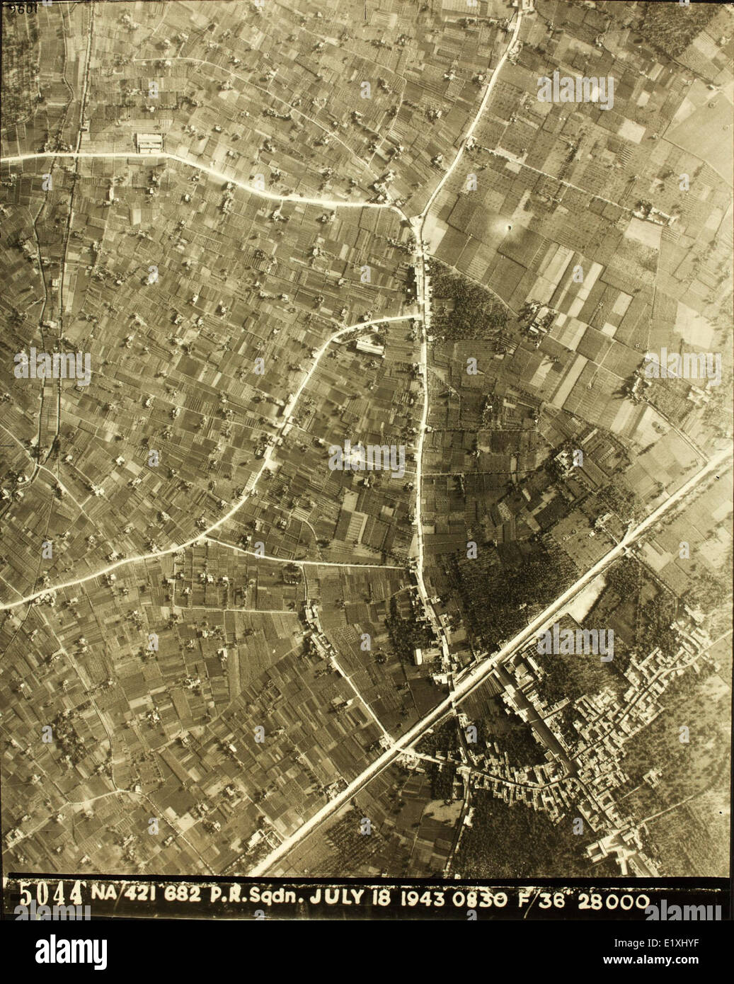 This aerial reconnaissance photo, taken during World War II, shows ...
