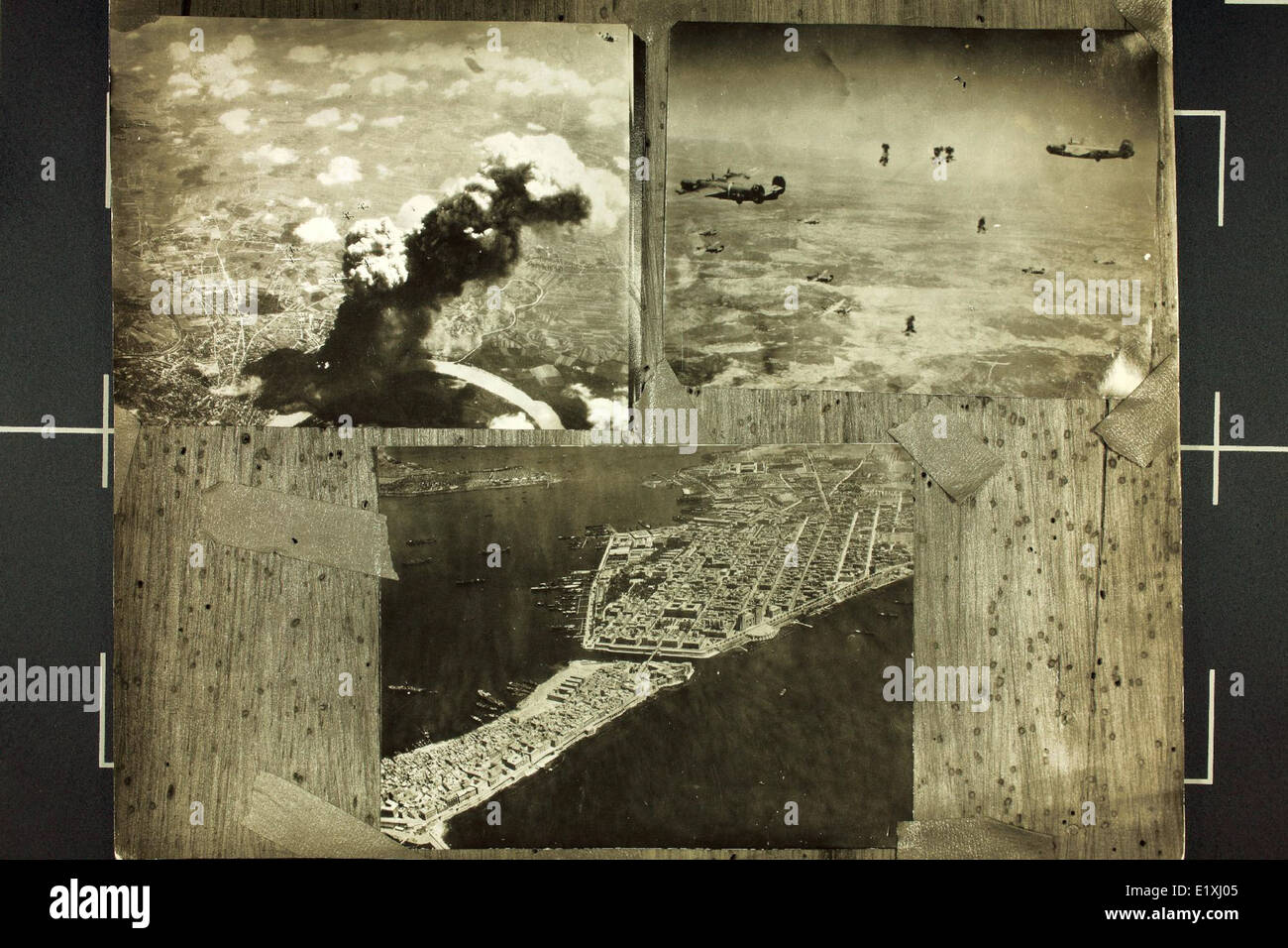 This aerial reconnaissance photograph, taken during World War II, shows ...