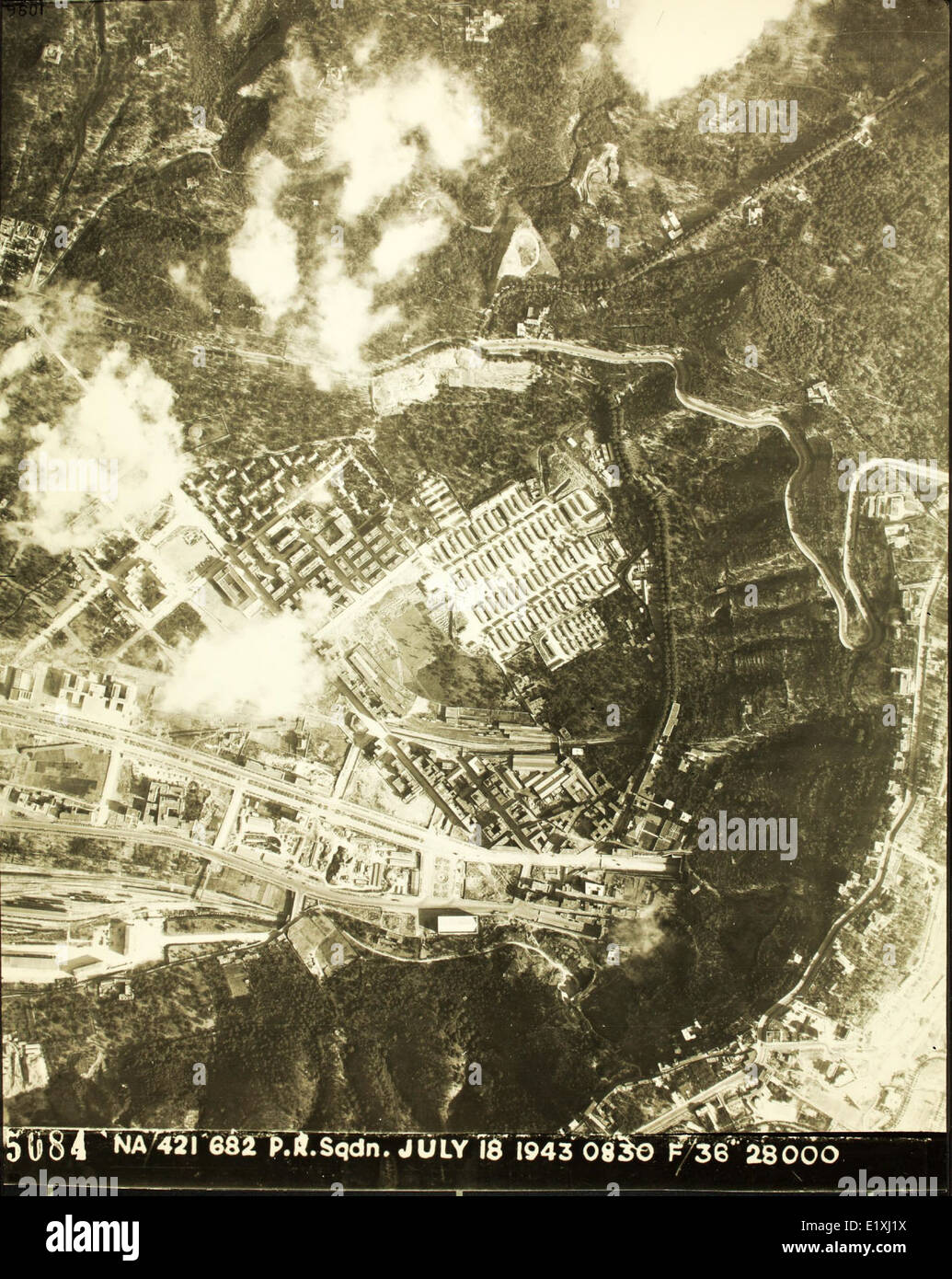 This aerial reconnaissance photo, taken during World War II, shows ...