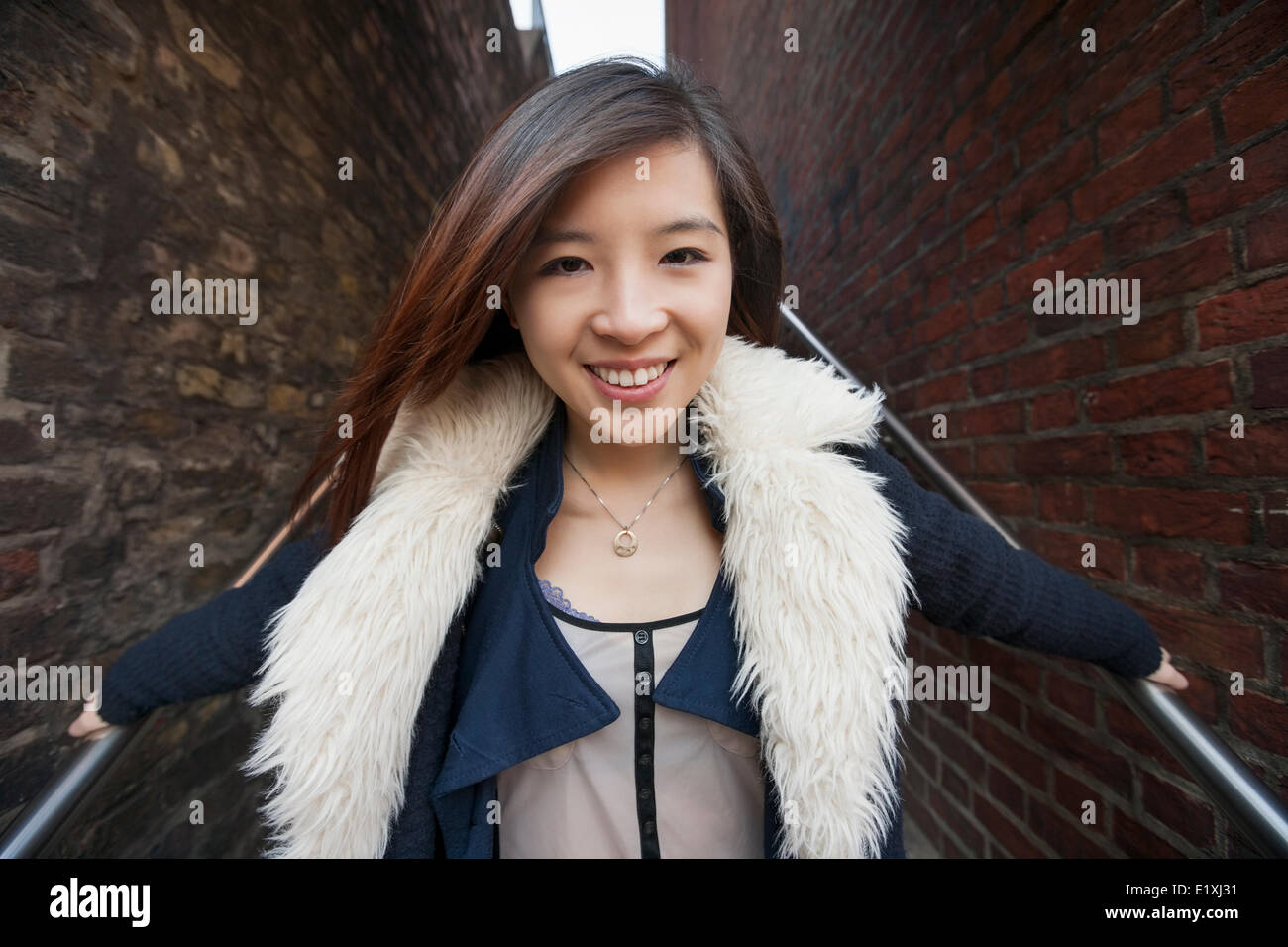 Woman smiling on london hi-res stock photography and images - Alamy