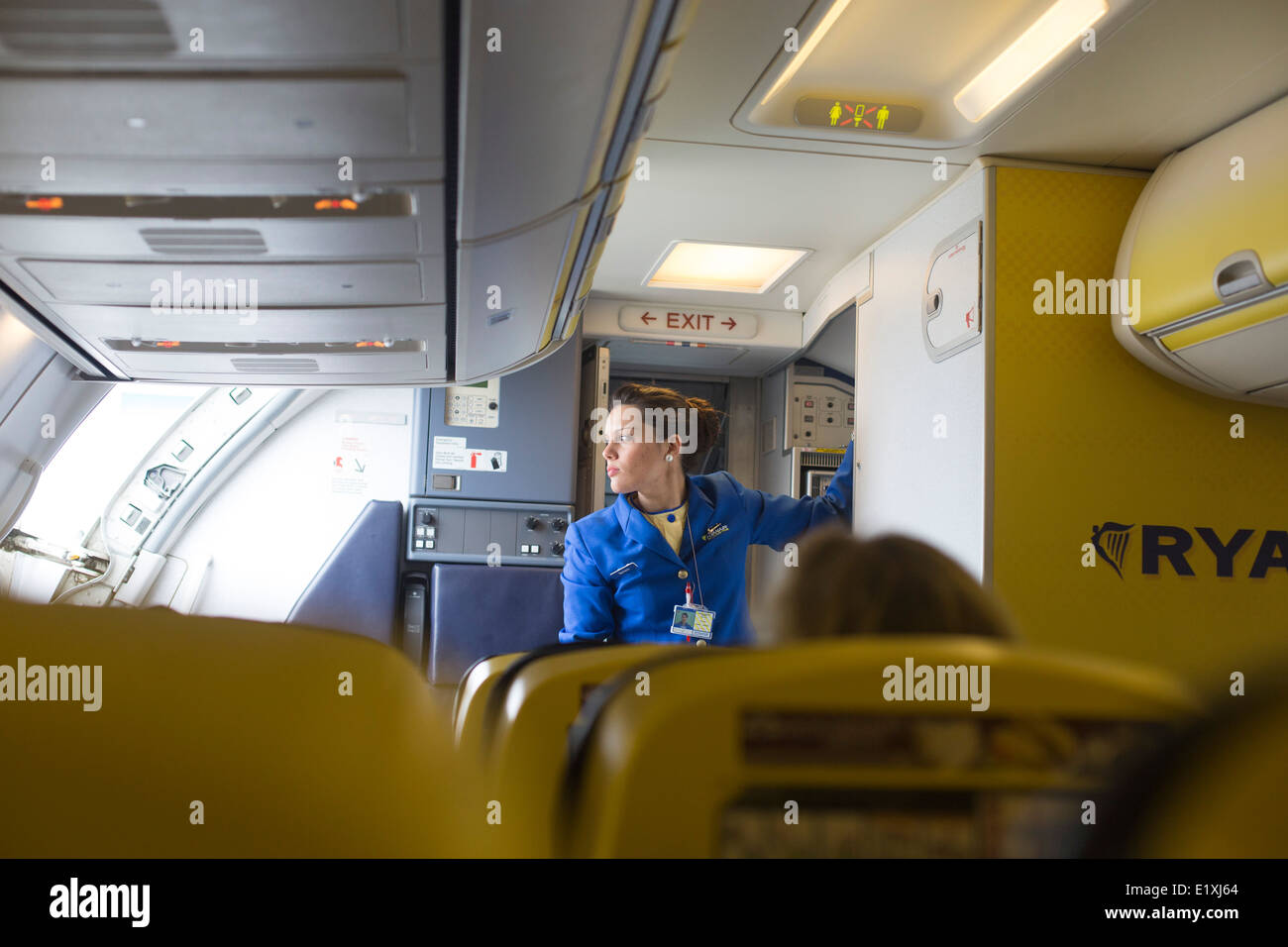 Ryanair budget airline stewardess Stock Photo - Alamy