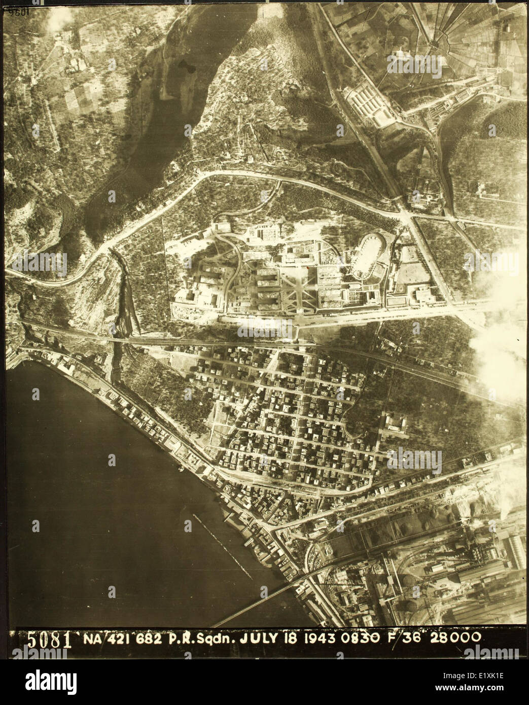 This aerial reconnaissance photo taken between 1941-1945 provides a ...