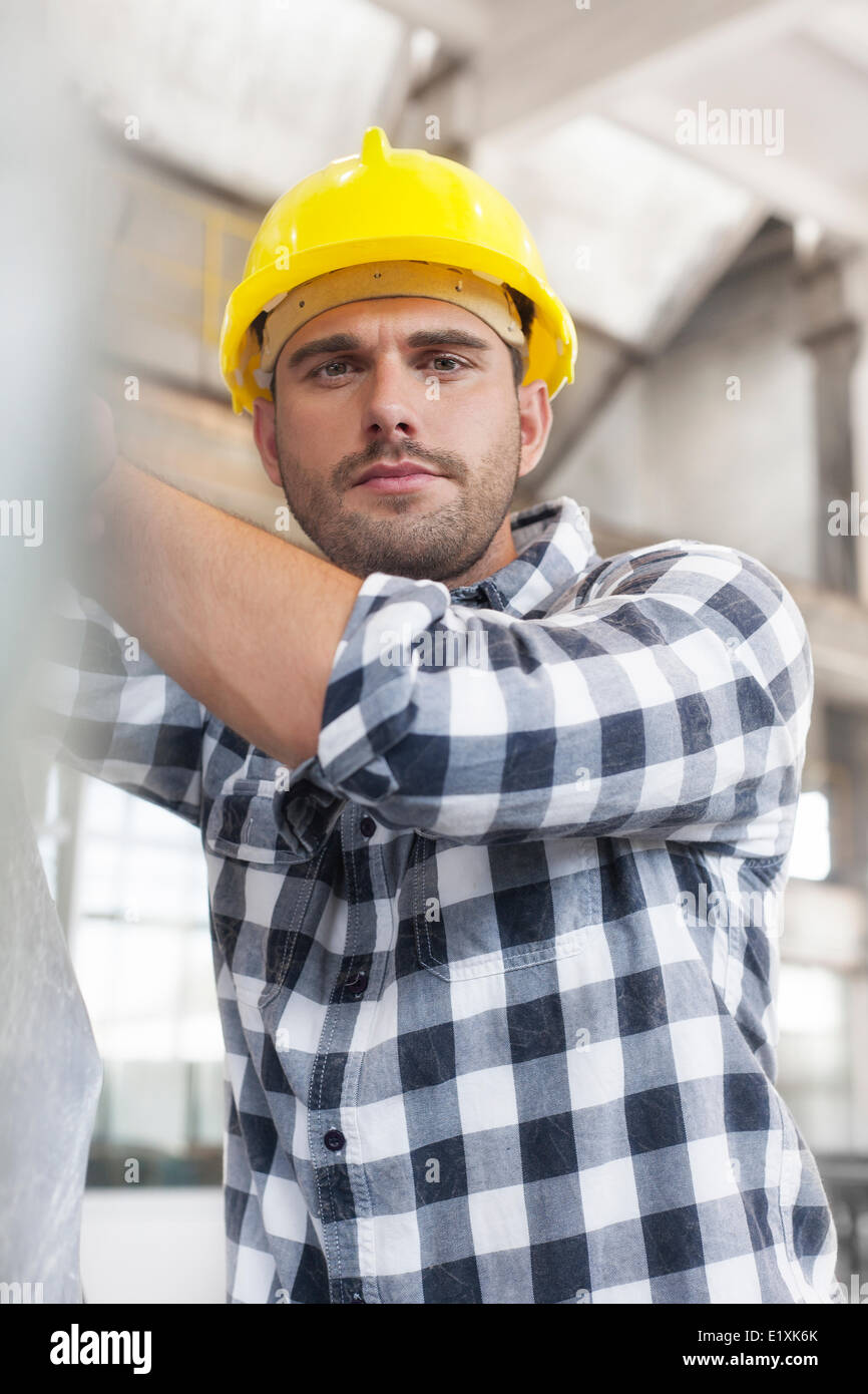 Portrait of manual worker working in industry Stock Photo - Alamy