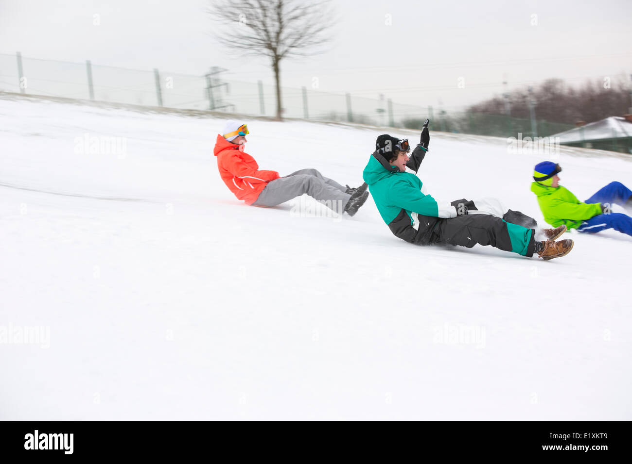 Sledging on the slope hi-res stock photography and images - Alamy