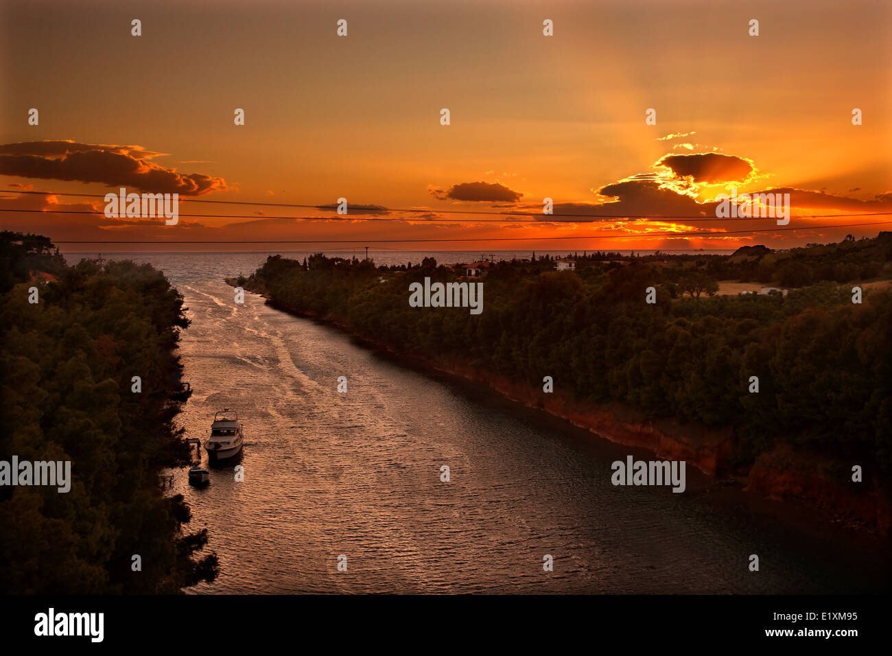 Sunset at the Canal of (Nea) Poteidaea ("Potidea") , Kassandra ...